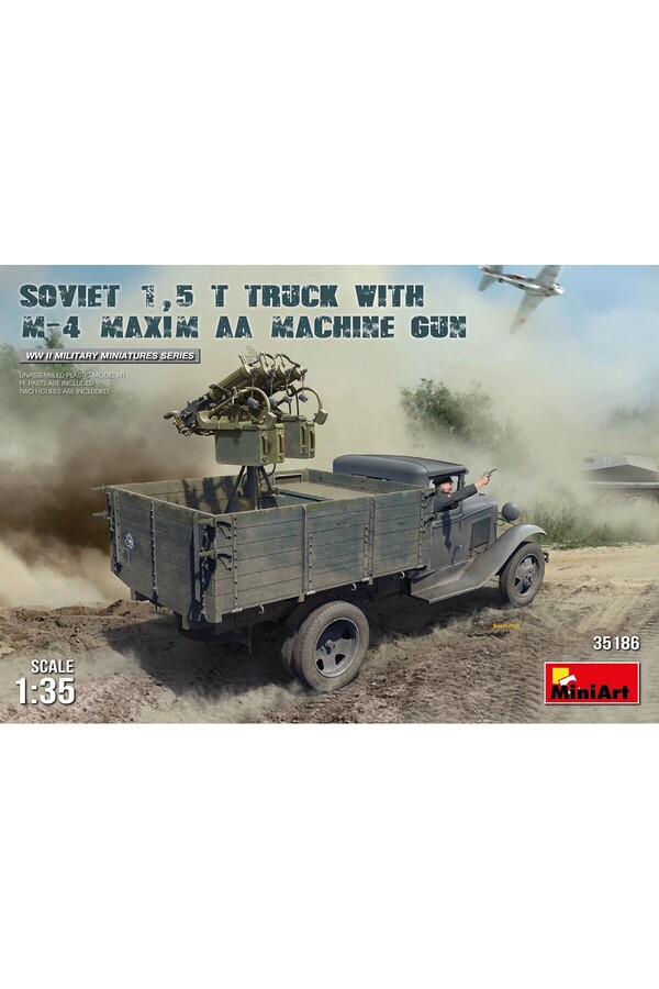 MiniArt 35186 1:35 Soviet 1.5t Truck - Union with M-4 Maxim Aa Machine ...