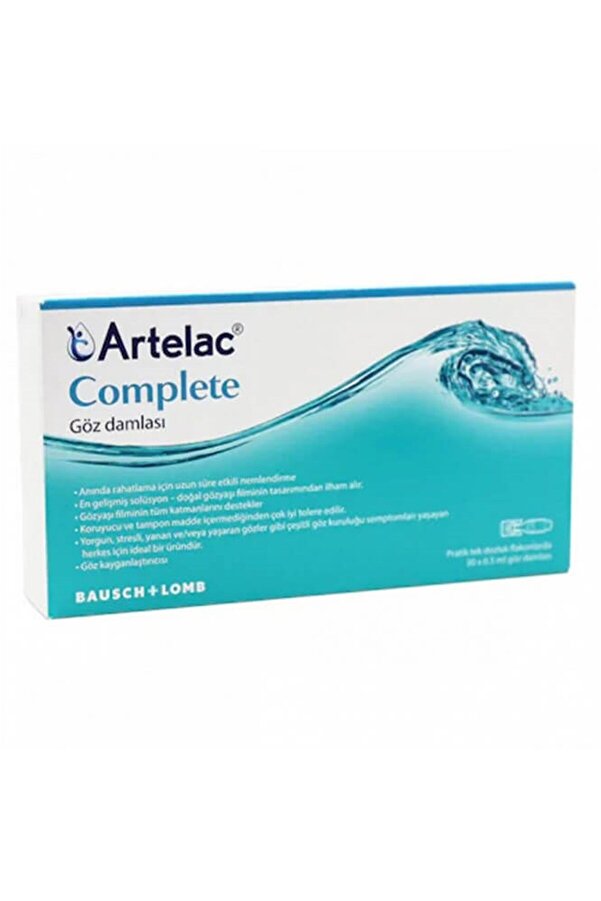Bausch & Lomb Artelac Complete Eye Drops 30 Vials 0.5 ml - Trendyol