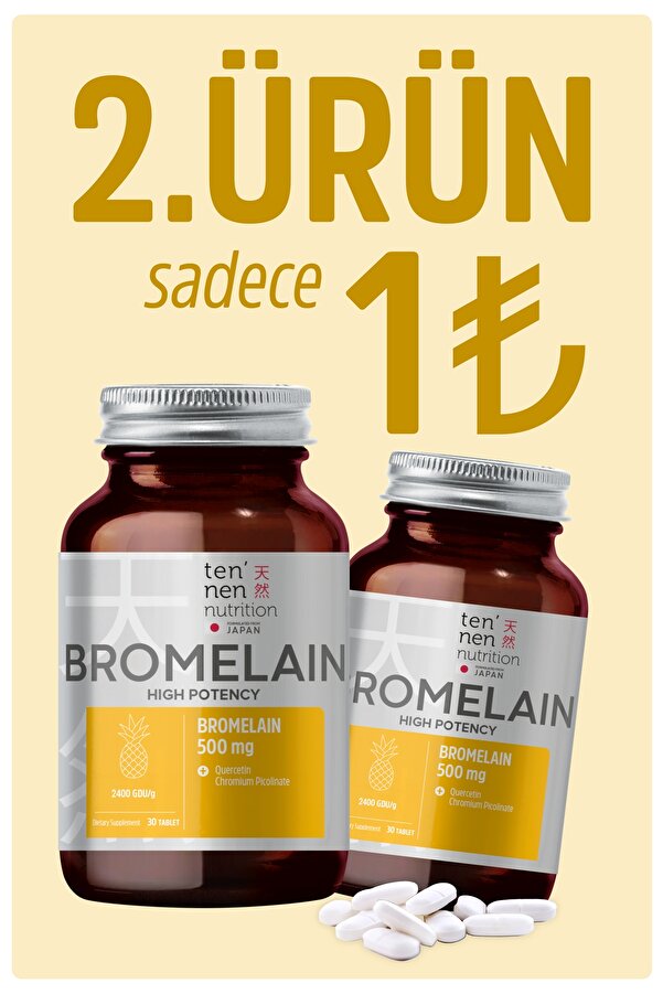 Tennen Nutrition Bromelain 500 Mg - 2400 Gdu/Gr Superior Enzyme ...