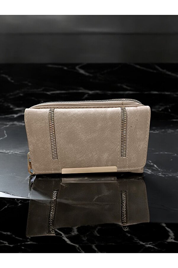 Zmr bags Mink - Oversized Wallet with Multi-Eyed Stylish Design - Trendyol