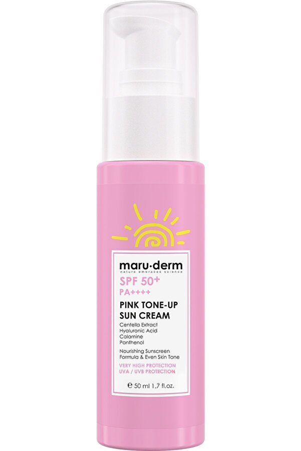 Maru.Derm Sunscreen | New Formula 2025 | Spf 50 Pink (Pink Tone-Up ...