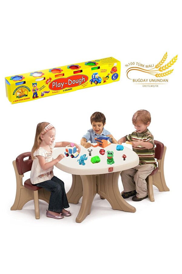 NZM TİCARET 6 Colored Wheat Flour Play Dough (Large Size) - Trendyol