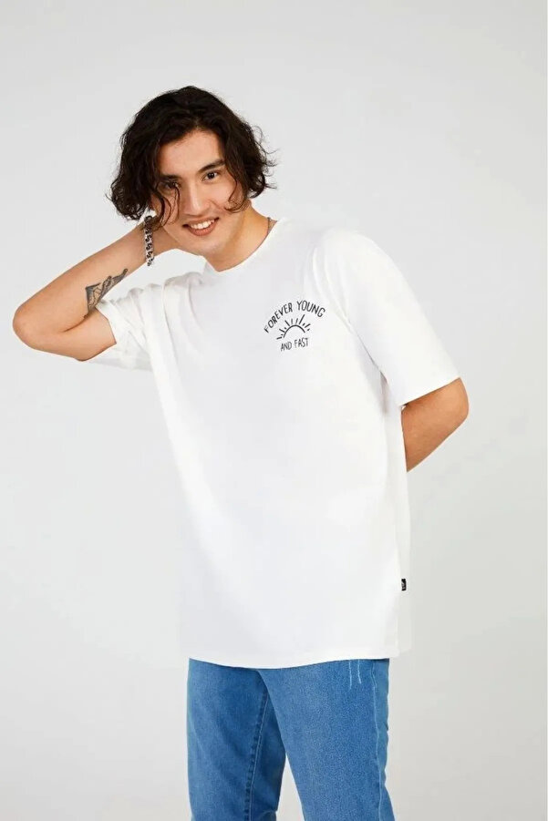 The Crow Bisiklet Yaka Baskılı Beyaz Erkek T-shirt – Modern Ve Dinamik ...