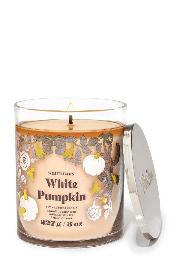 White pumpkin candle store