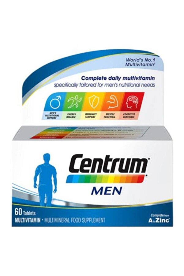 Pfizer Centrum Specially Formulated Multivitamin for Men, 60 Tablets ...