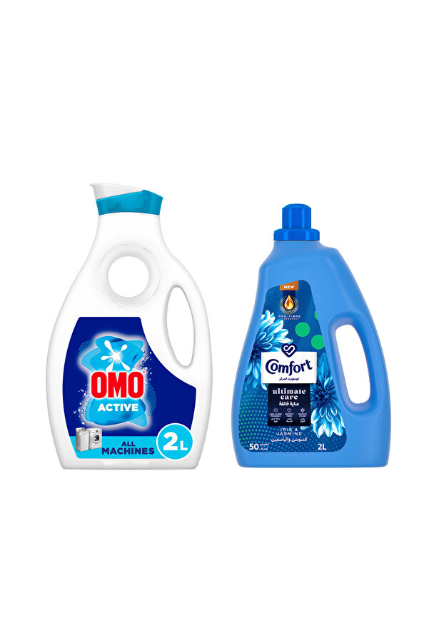 Omo Liquid Laundry Detergent Active 2L + Comfort Concentrated Fabric ...
