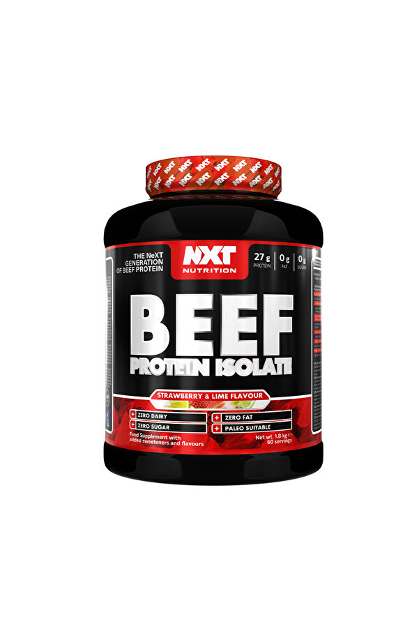 NXT Nutrition NXT Nutrition Beef Isolate, Strawberry Lime, 1.8 Kg, Zero ...