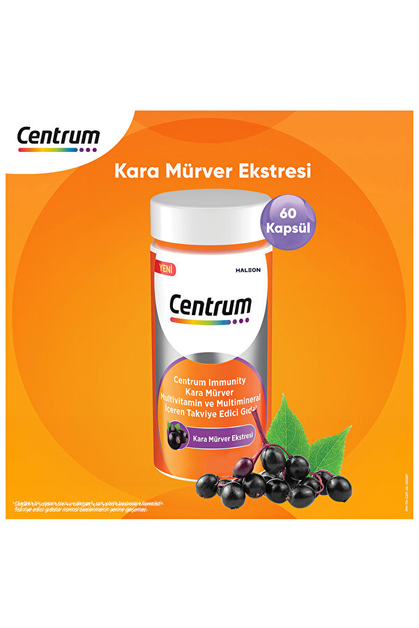 Centrum Immunity Black Elderberry Food Supplement with Multivitamins ...