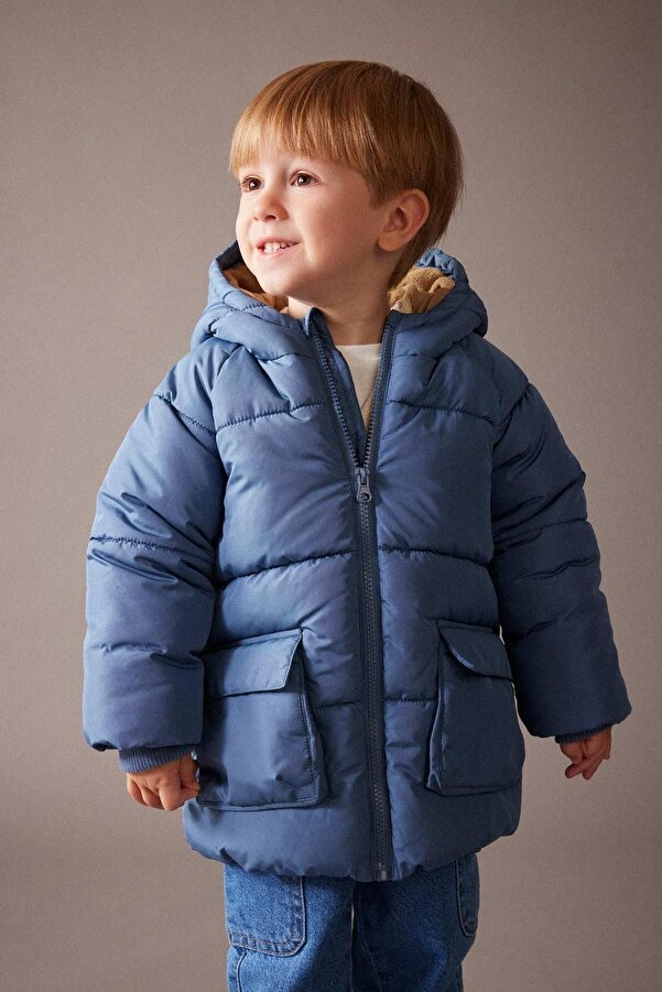 Defacto Baby Boy Puffer Jacket with Hood and Lining - A2212a523wn ...