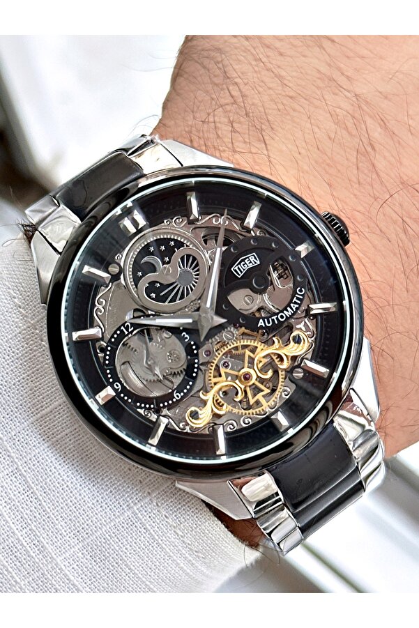 Tiger Steel Automatic Winding Men's Wristwatch - Trendyol