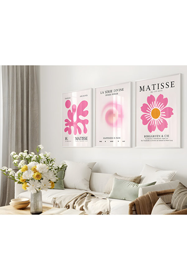 Home Set de 3 postere Piața florilor, imprimare Matisse, poster Bauhaus ...