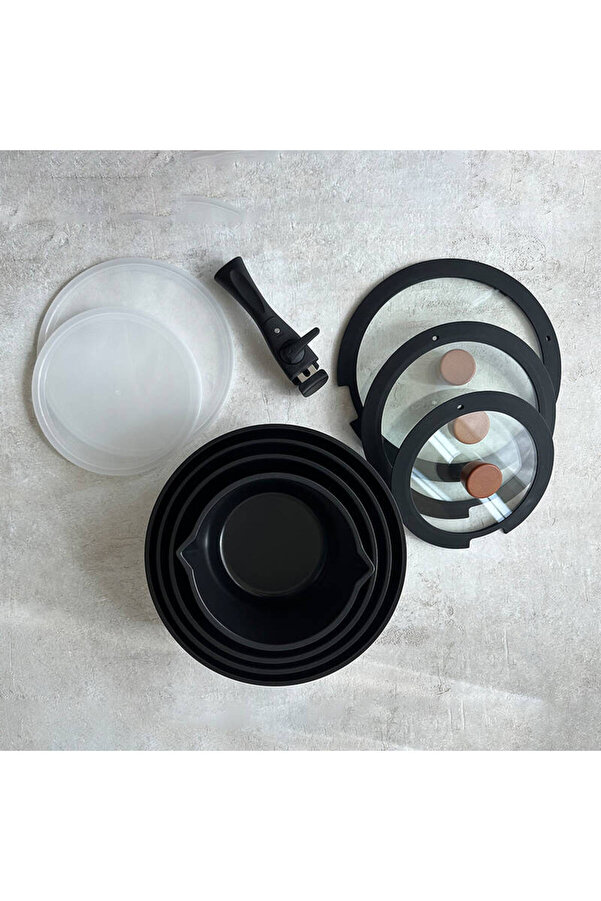 TREND Midas Black 11-Piece Detachable Safety Handle Nesting Induction ...