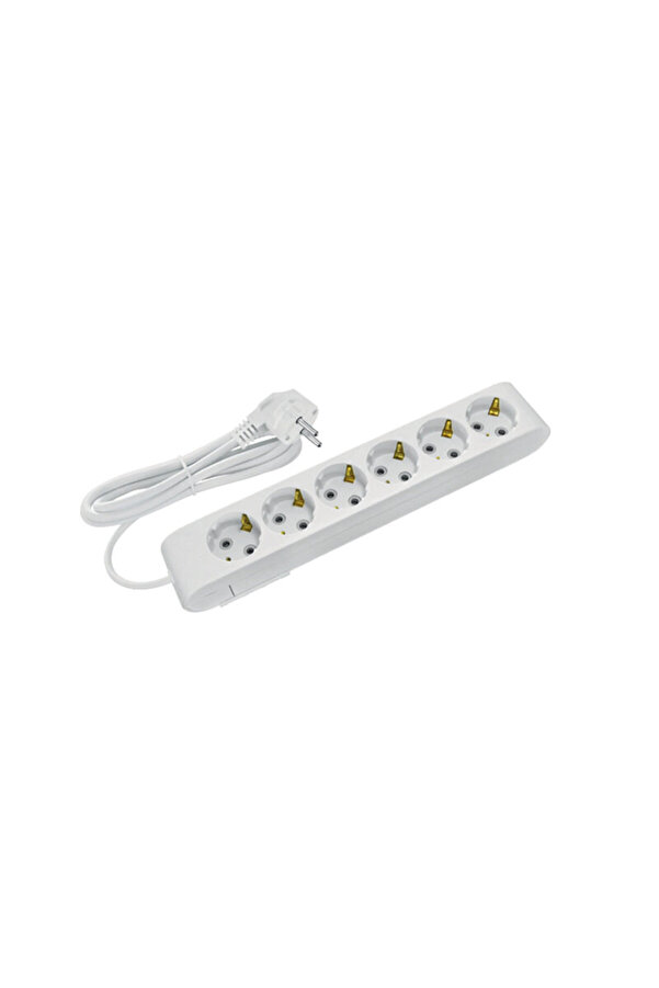 ebadi 5m Wired Group Socket 6 Grounded Deco - Trendyol