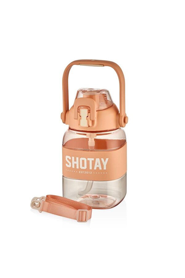 Shotay Ribbon Grib Water Bottle Tritan Salmon 1000ml - Trendyol