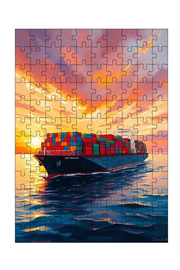 ekart Wooden Mdf Puzzle Jigsaw Load Ship on Sunset 120 Pieces 25*35 cm ...