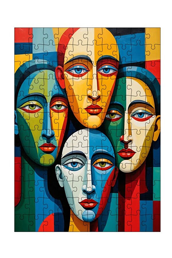 ekart Wooden Mdf Puzzle Jigsaw Puzzle Colorful Faces Portrait 120 ...