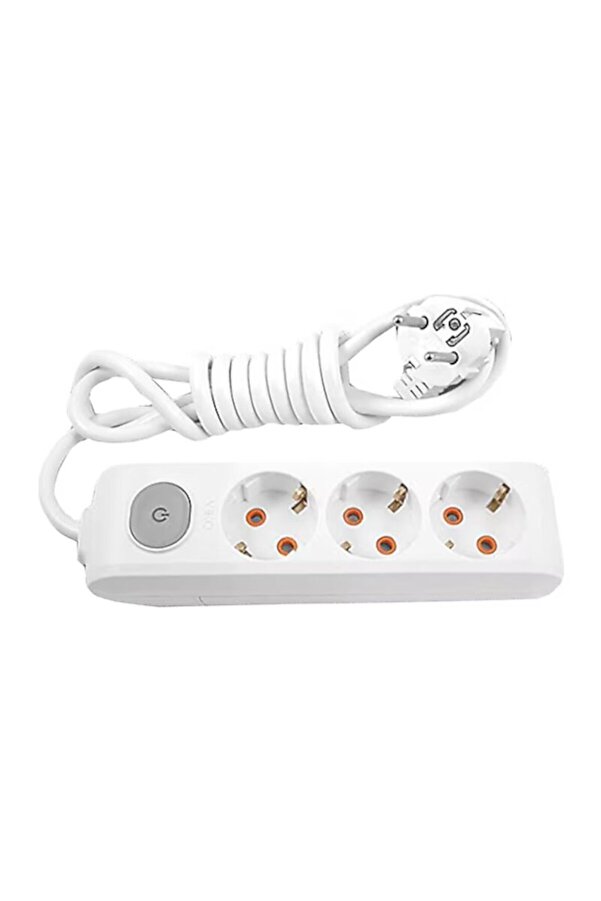 MELFSHOP Group Socket with 3 Mt Cable - Triple Grounded Switch - Trendyol