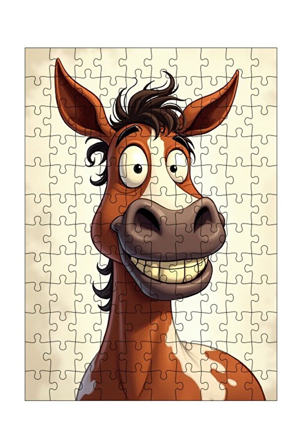 ekart Wooden Mdf Puzzle Jigsaw Cheerful Smiling Donkey 120 Pieces 25*35 ...