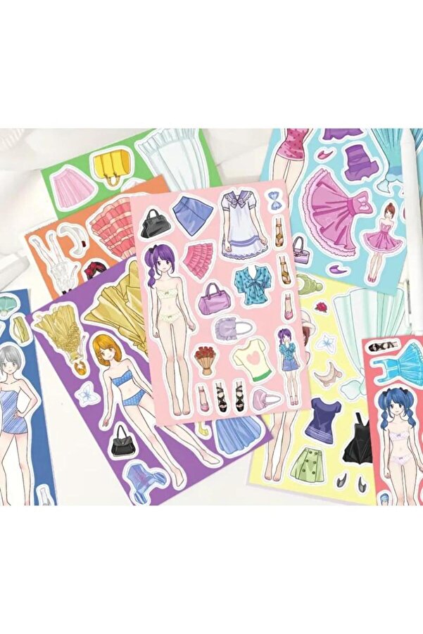 The Cloudish Shop 8 Sheets Princess Costume Stickers - Dress Dress and ...
