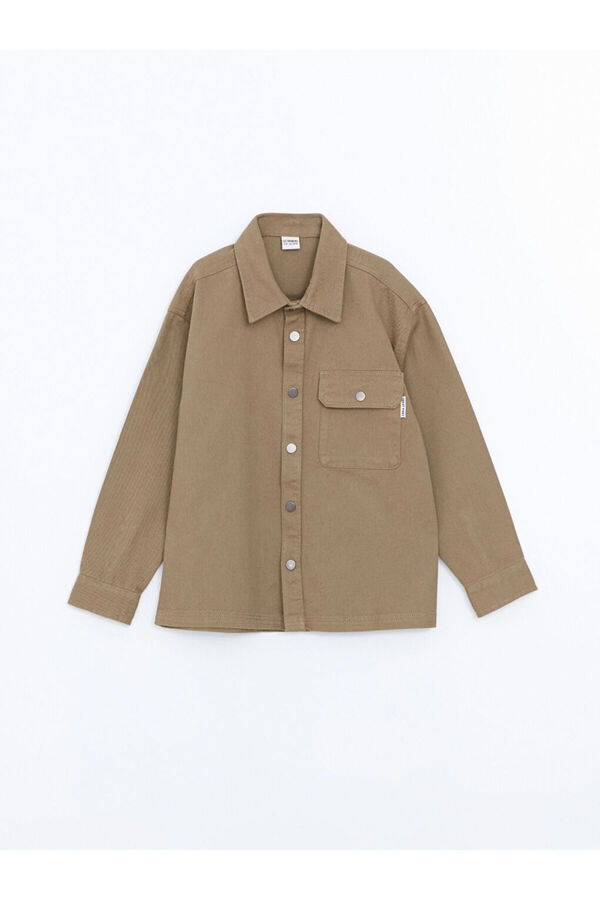 LC Waikiki Lcw Kids Khaki Long Sleeve Boy Shirt Jacket - Trendyol