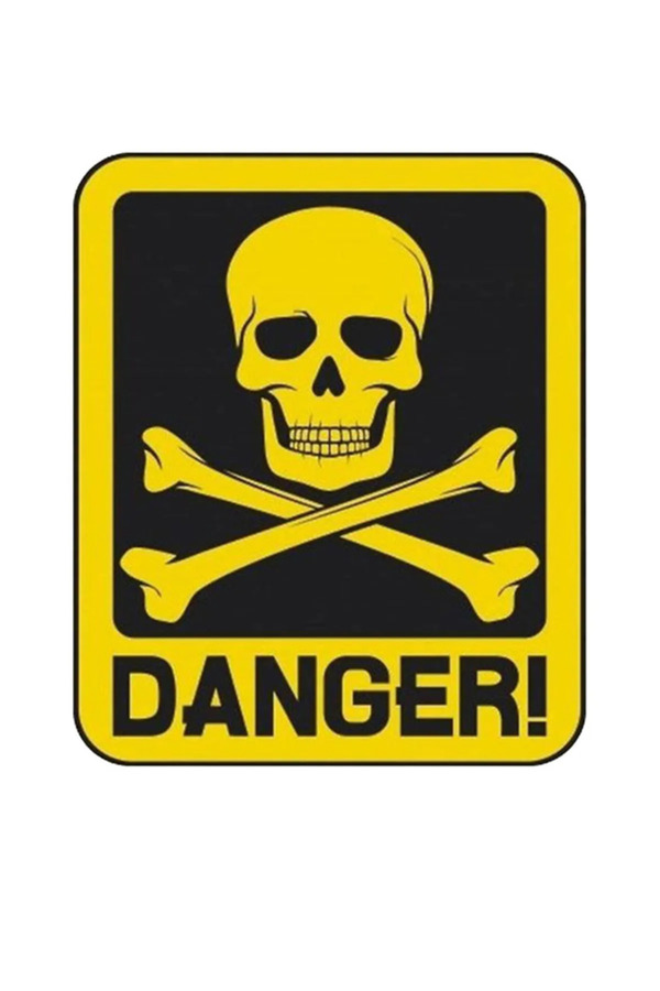 TSC Danger Hazard Sticker Car, Motor Bike, Vehiclestickerwindshield ...