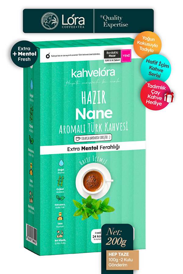 kahvelora 200g Instant Turkish Coffee with Mint Menthol - Cooking or ...