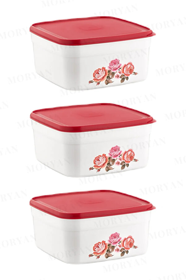 LaGabya 2.5Lt Airtight Square Model Vintage Floral Pulses Set - 3 Pcs ...