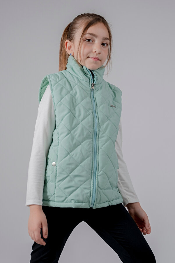 GİYİCEM TEKSTİL 1702 Model Girl's Diamond Patterned Vest - Trendyol