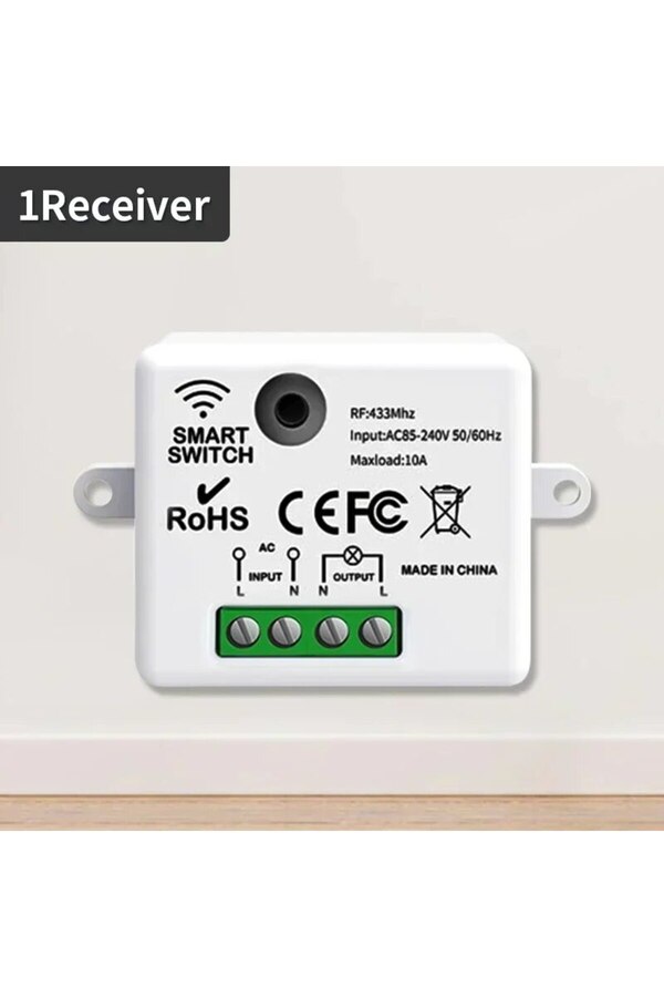 Choice 1 Receiver 86 Wireless Smart RF 433Mhz Wall Panel with Remote ...