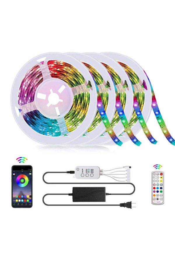 Arabest 4-Piece RGB Color Changing LED Strip Light With Remote Control ...