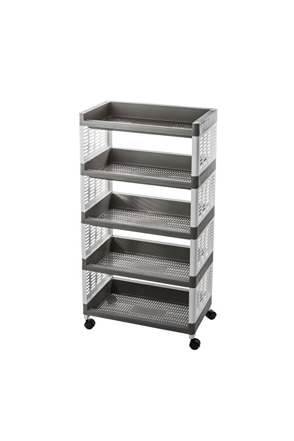 Dania Heavy Duty 5 Tier Plastic Vegetable Rack Shelves Grey - Trendyol