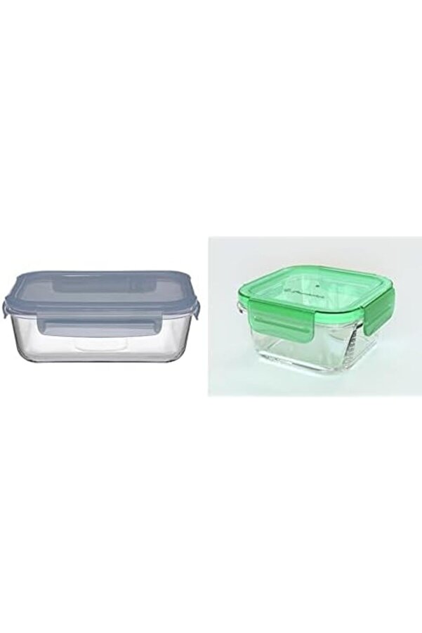 STOREMAX Treyyshp Lockie&Lock Storage Container Blue Lid 640 Cc + Green ...