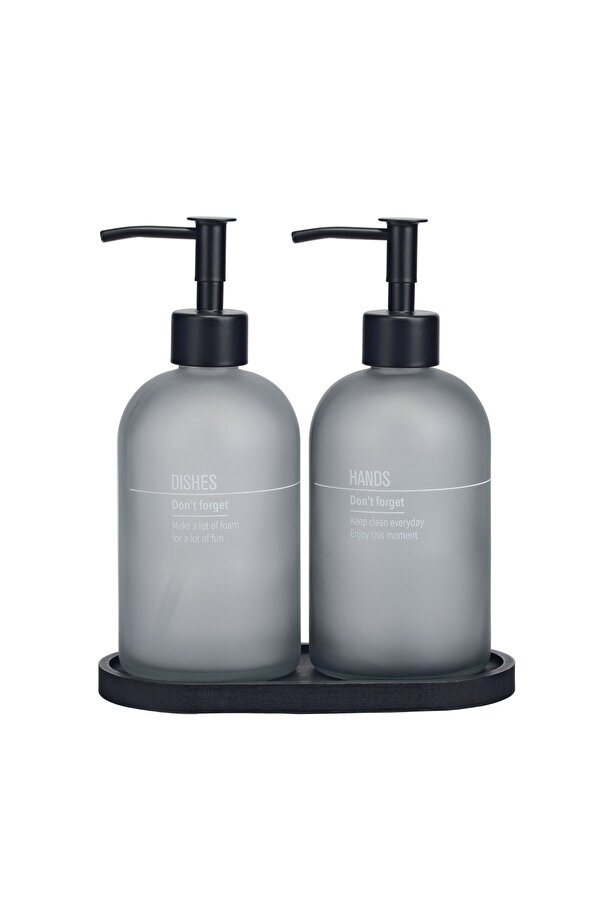 PEGA HOME Glass Liquid Soap Dispenser with 2 Stands - Trendyol