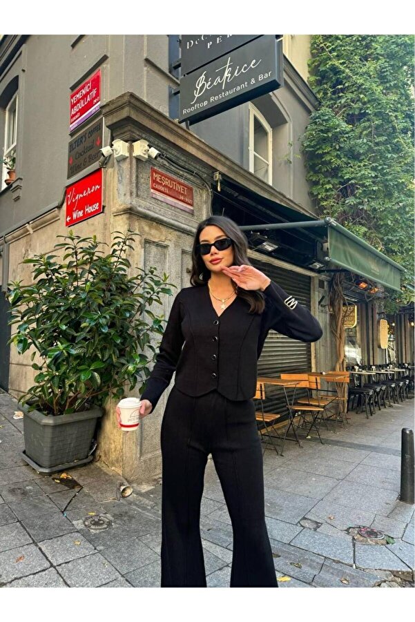 Mooi Butik Women's Quad Button Pant Trick Suit - Trendyol