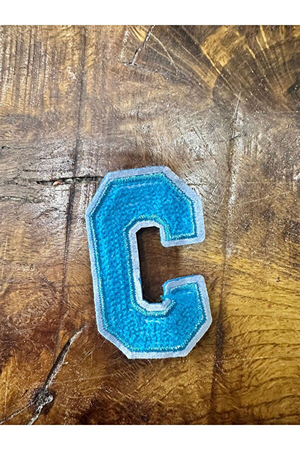 Gönülden Tasarım Turquoise Punch Woven - Letter C, 6X3 Cm, No Crest ...