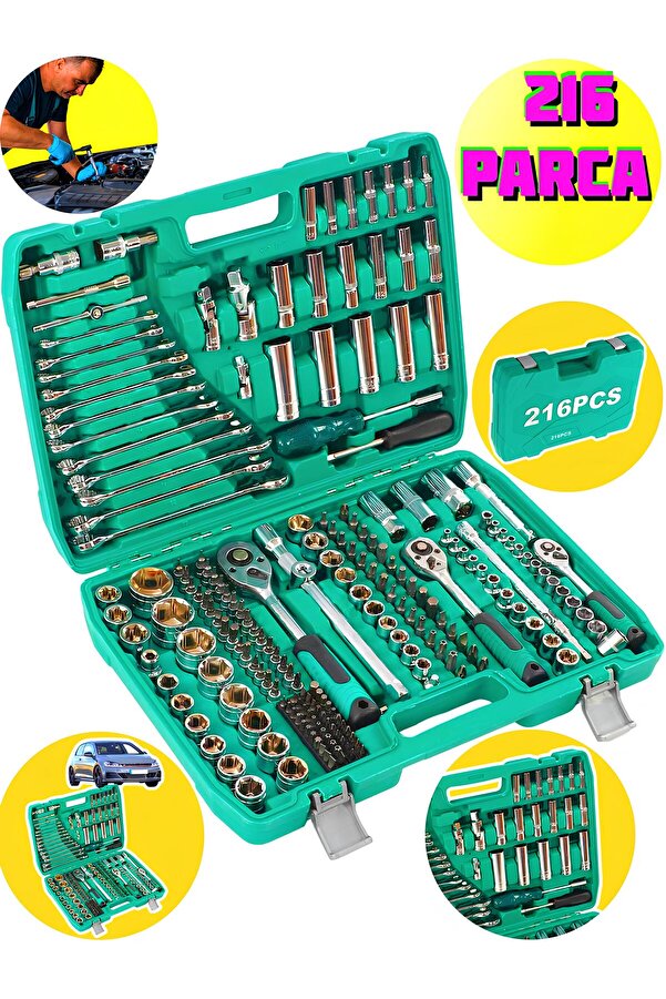 İYİSİYOK 216-Piece Ratchet Kit - Tool, Nut and Tightening Disassembly ...