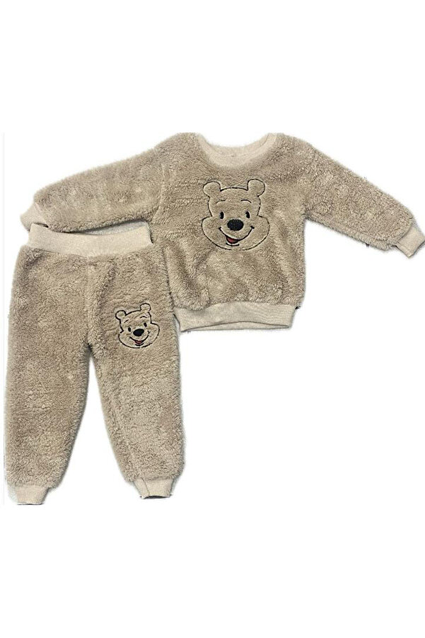 DUBAİ ÇOCUK Teddy Bear Patterned Bottom Top Soft Fabric Plush Children ...