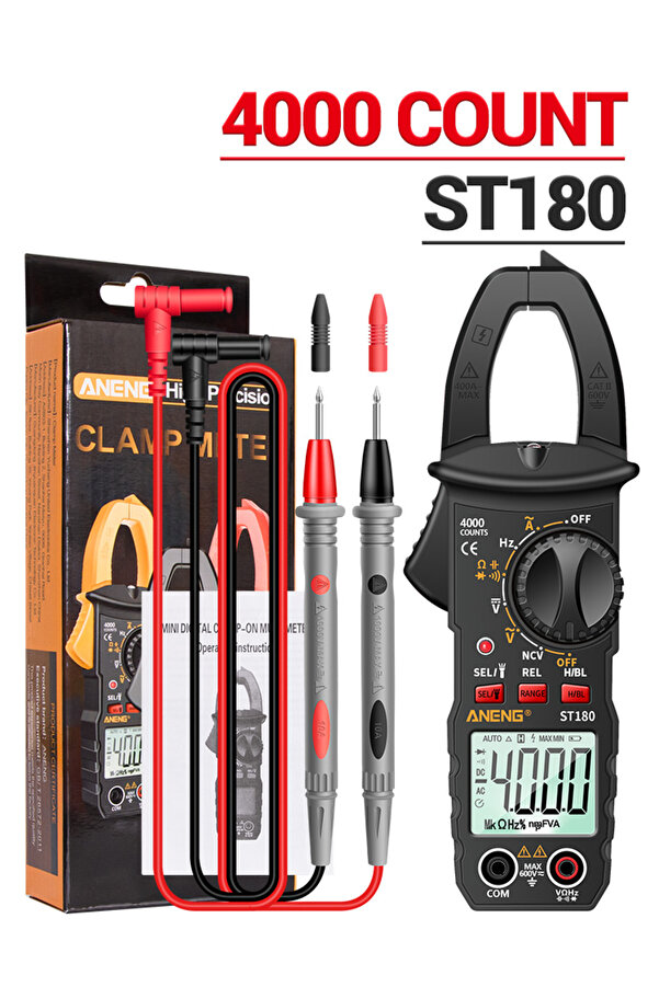 ANENG ST180 Smart Clamp Multimeter 600V Meter AC/DC Voltage Tester ...