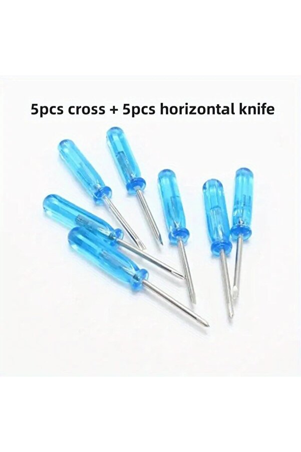 Choice 10pcs Blue Mini Screwdriver Set, Toy 2mm Cross Word Repair Tool ...