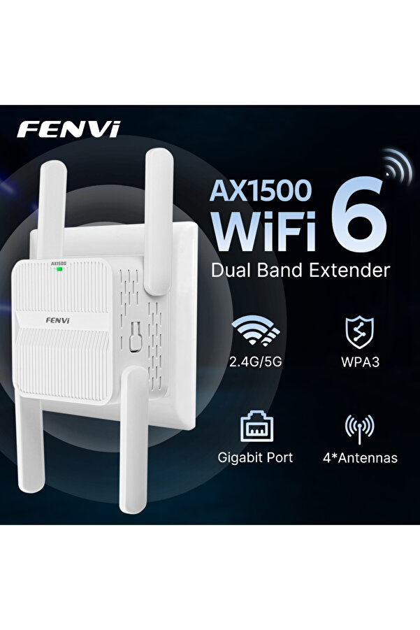 Fenvi Us Plug 5ghz Ax1500 Wifi 6 Repeater Extender Signal Booster Dual ...