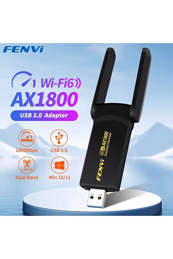 Choice محول واي فاي 6 USB FU-AX1800 FENVI بسرعة 1800 ميجابت في الثانية ...