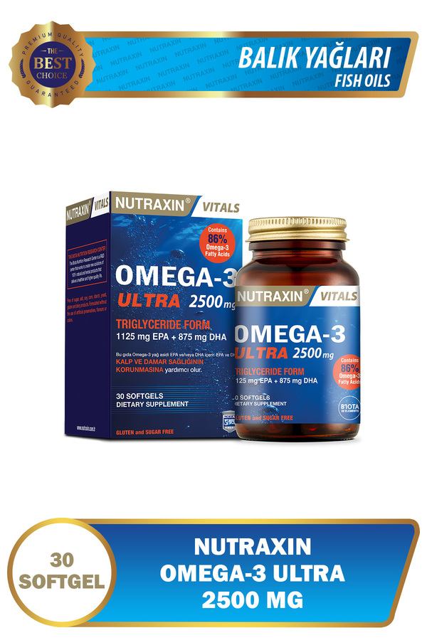 Nutraxin Omega-3 Ultra 2500 Mg 30 Capsules - Trendyol