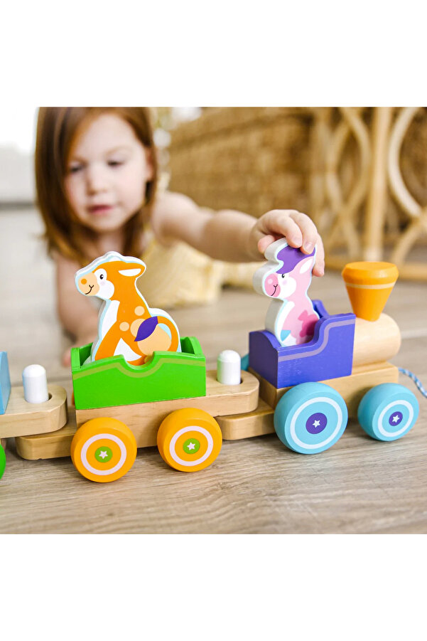 Melissa Calimera Toys Melissa Wooden Rocking Animals Train Set - Trendyol