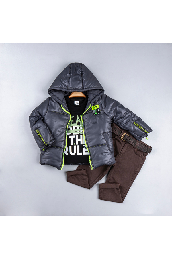 Cool Exclusive Boy's Neon Zippered Crest Detailed 4-Piece Inflatable ...