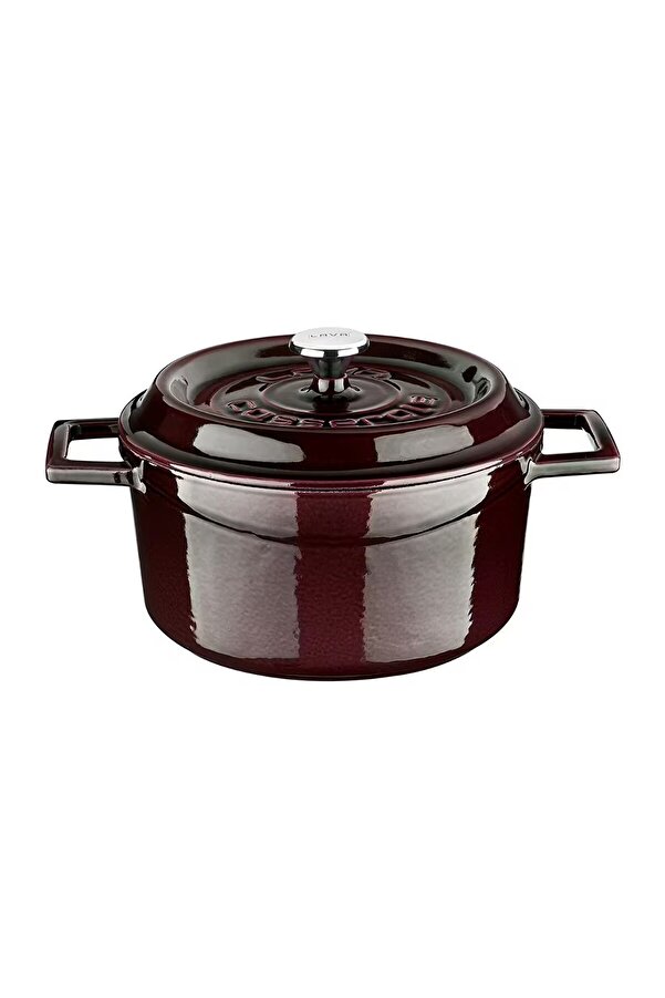 Lava Trendy Premium Series Iron Cast Deep Pot 20 cm Majolika Purple ...