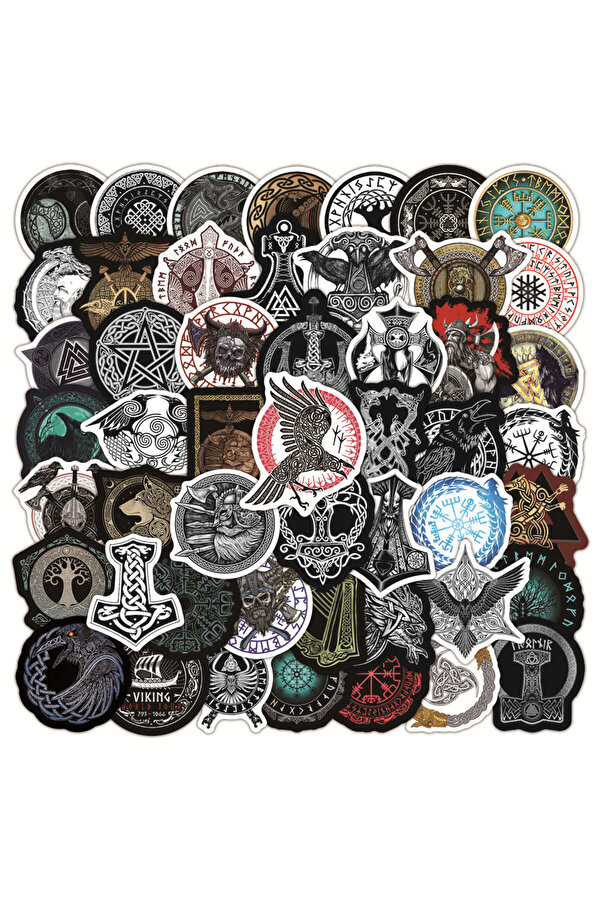 Choice 50pcs Mysterious Viking Pirates Style Stickers Frost Nordic ...