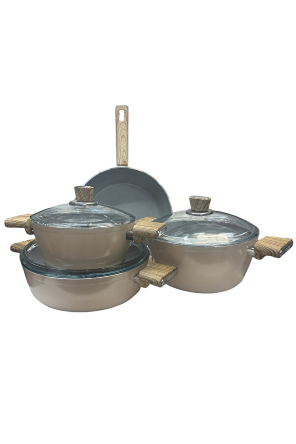Kahramanlar Milano Cast Ceramic Cookware Set 7 Pieces - Trendyol