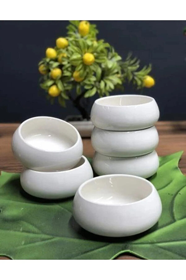 Karçiçeği Home Set of 6 Porcelain Round Bowl 8cm - Trendyol