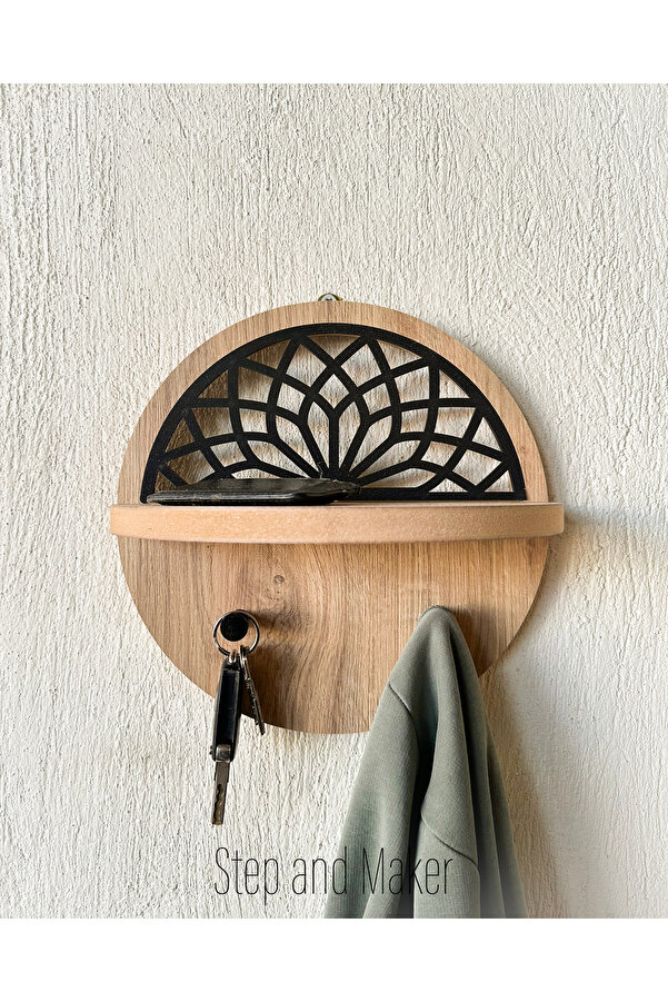 Step and Maker Wall Shelf with Wooden Mdf Hanger - (30 cm Diameter ...