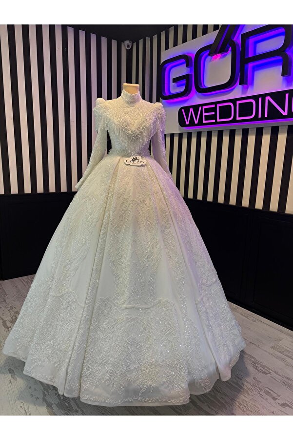 EKY GÖR SEV WEDDING DRESS 2025 New Season (Saw) Embroidered Fluffy ...